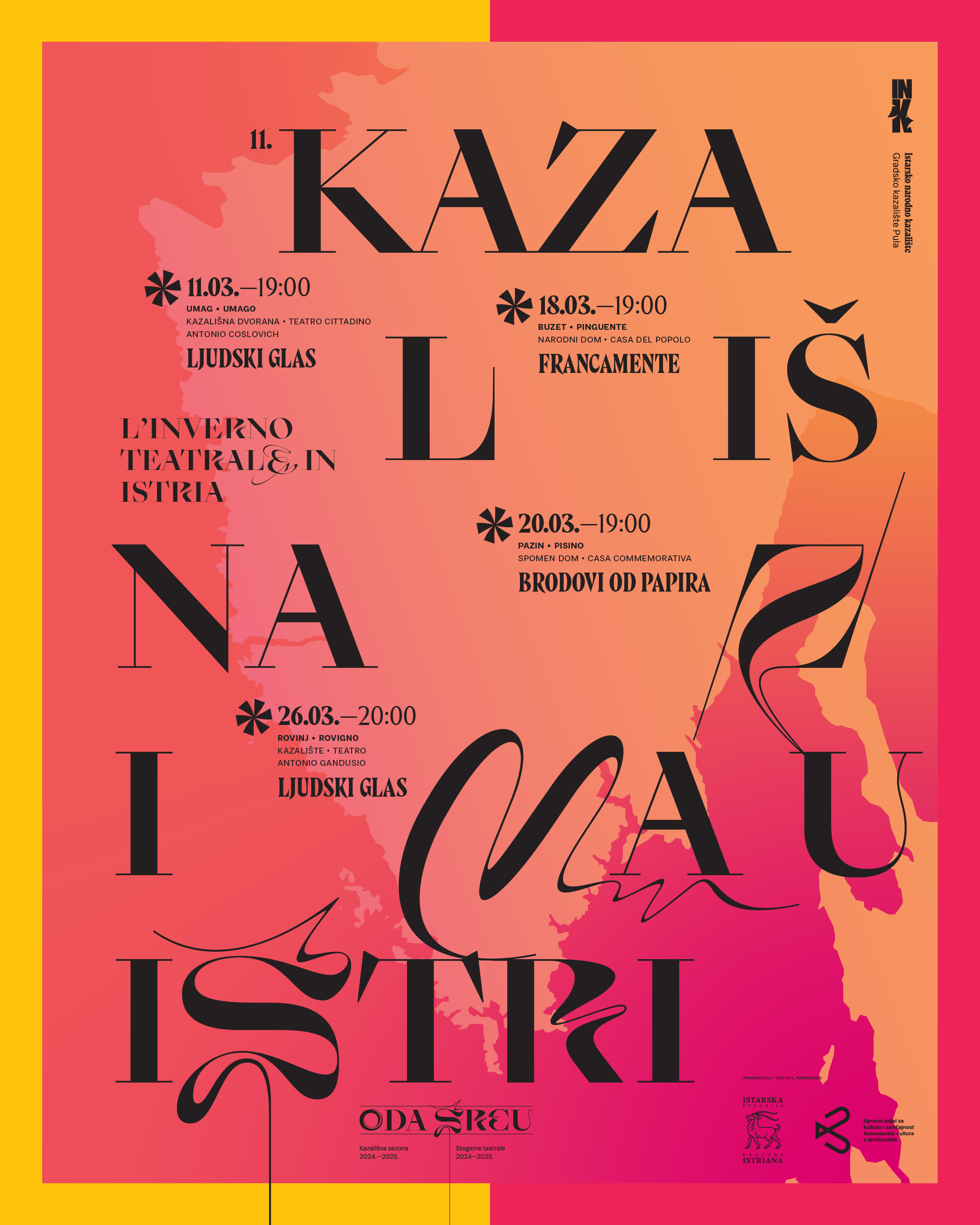11. Kazališna zima u Istri tijekom ožujka u Umagu, Buzetu, Pazinu i ...